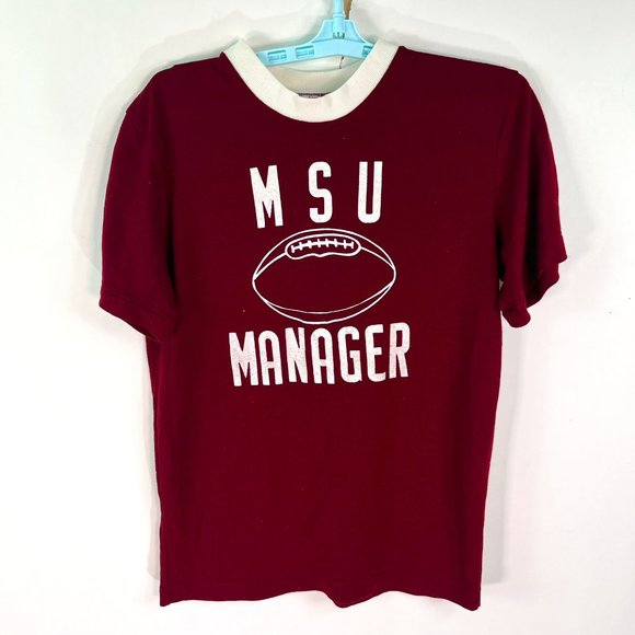 Shirts | Vintage Msu Football Manager Shirt Mens Size M Graphic Single ...